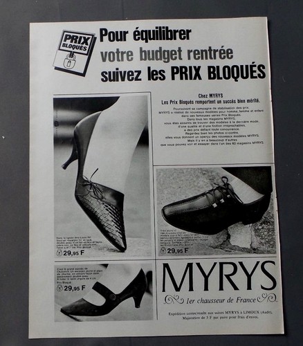 PUB PUBLICITE ANCIENNE ADVERT CLIPPING 310817 PRIX BLOQUES CHEZ MYRYS ...
