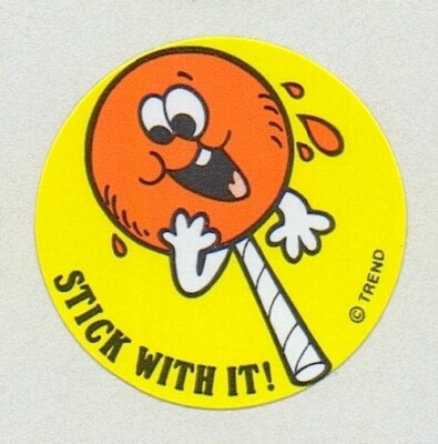 Trend Scratch And Sniff Glossy Orange Lollipop Sucker Stinky Stickers ...