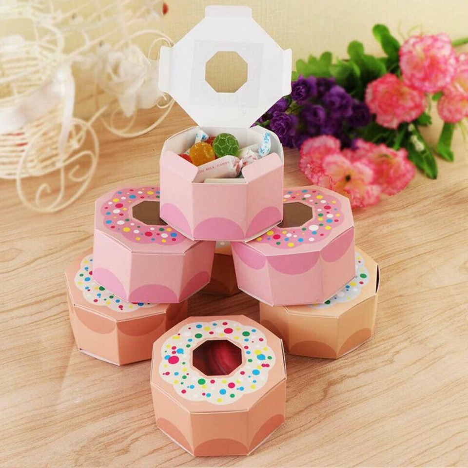 Donut Candy Box for Sweet Treats for Donut Themed Parties 20 Pcs | eBay