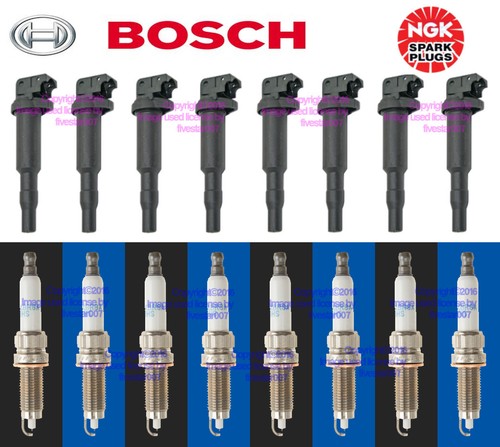 8 BOSCH Ignition Coil Pack +8 NGK Spark Plug Kit For BMW 2011 2012 ...