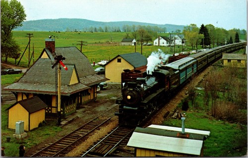 Postcard Steam Train at Great Meadows in Warren County, New Jersey | eBay