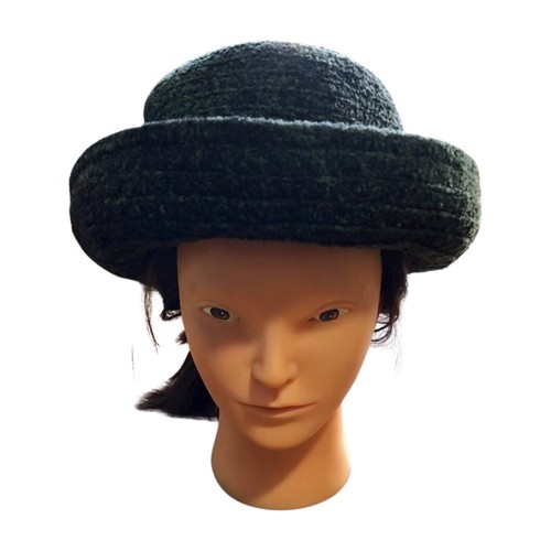 VTG Betmar New York Women's Chenille Packable Roll Brim Hat Green Knit ...