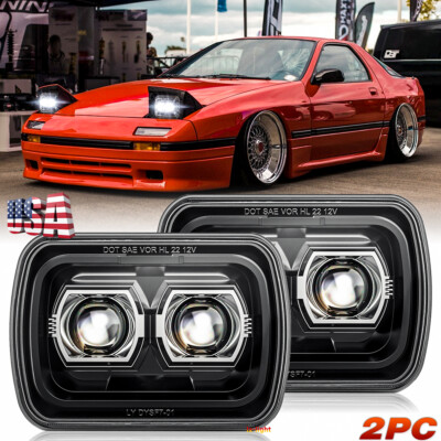 Fit for Mazda RX-7 1986-1993 Newest 7x6" inch Led High/Low Beam ...