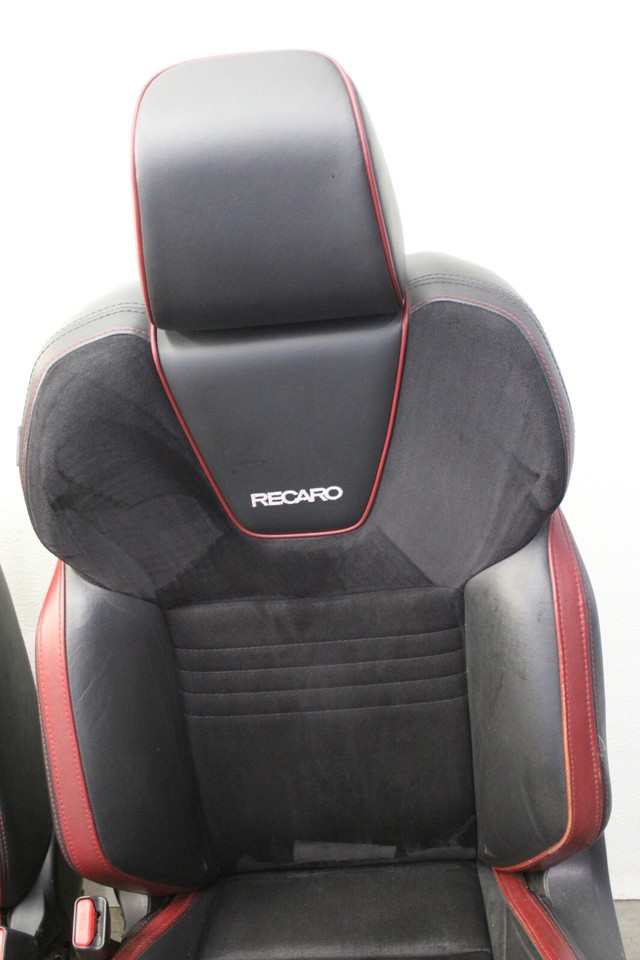 Subaru WRX STI Recaro Red Black Leather Alcantara Seats Genuine Oem ...