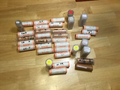 State Quarter 35 Bu Roll Lot Collection Bank Wrapped OBW Sealed ...