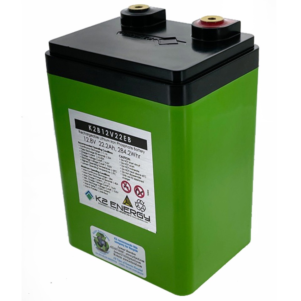 K2 Energy 12V 22Ah K2B12V22EB Lithium Iron Phosphate Battery with BMS ...