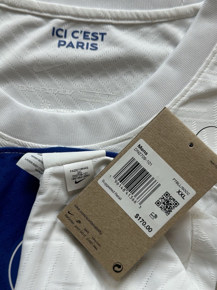 2022/23 PSG Authentic Third Jersey #10 Neymar Jr 2XL Vapor Player Issue NEW | eBay