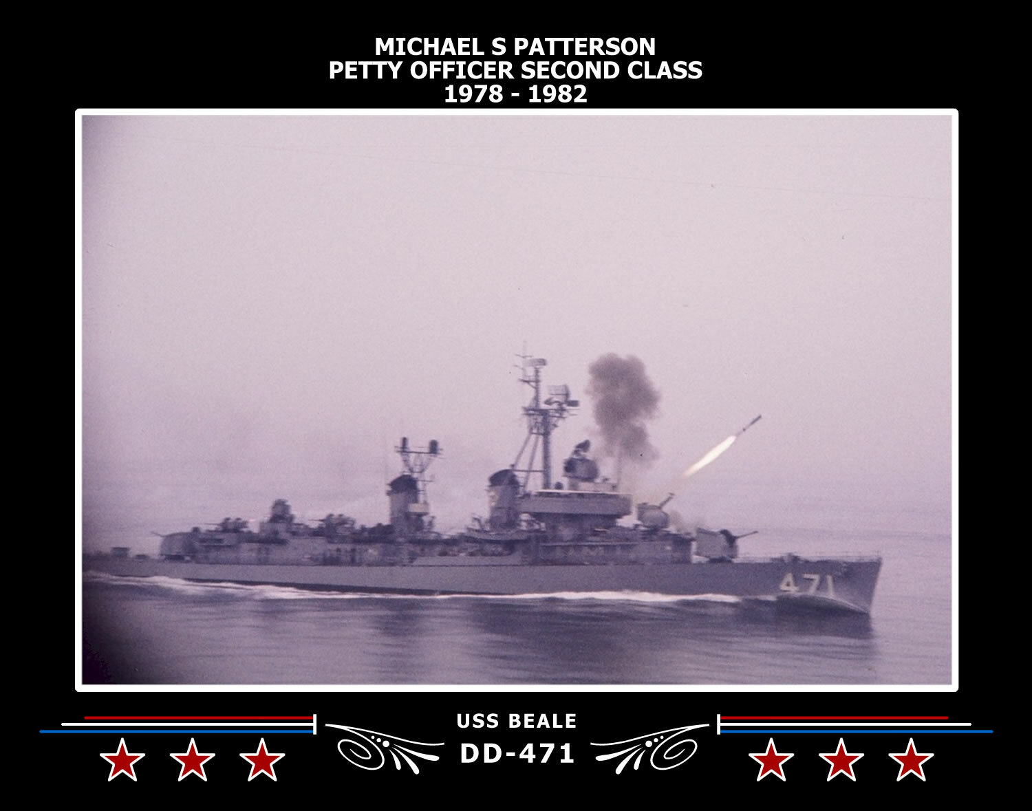 Navy Emporium USS Beale DD-471 Canvas Photo Print 166DD471 | eBay