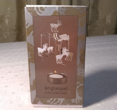 Tealight Candle Holder Heat Spinning Reindeer Silver Metal from Sweden ...