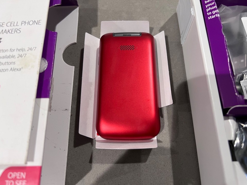 Alcatel Lively Jitterbug 4053S Red Flip Phone | eBay