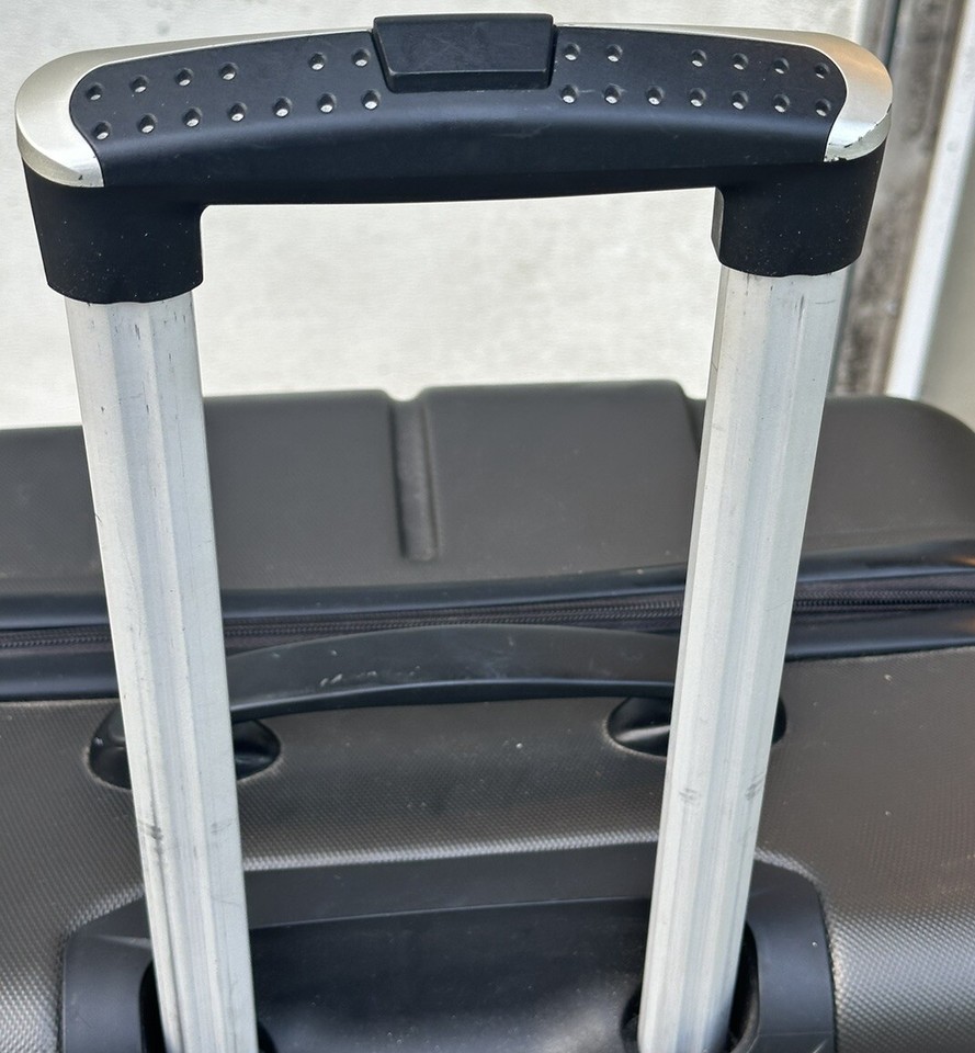 Jeep Rolling Spinner Suitcase Heavy Duty Hard Case Luggage Dark Gray 18 ...