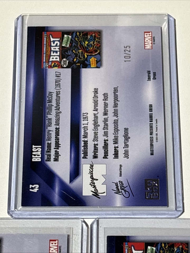 Marvel Masterpieces Nahuel Grego Beast Emerald Green, Framed, Epic ...