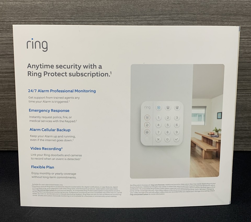 Ring Alarm 8-Piece Security Kit, 2nd Gen Home Security System w/Alexa ...