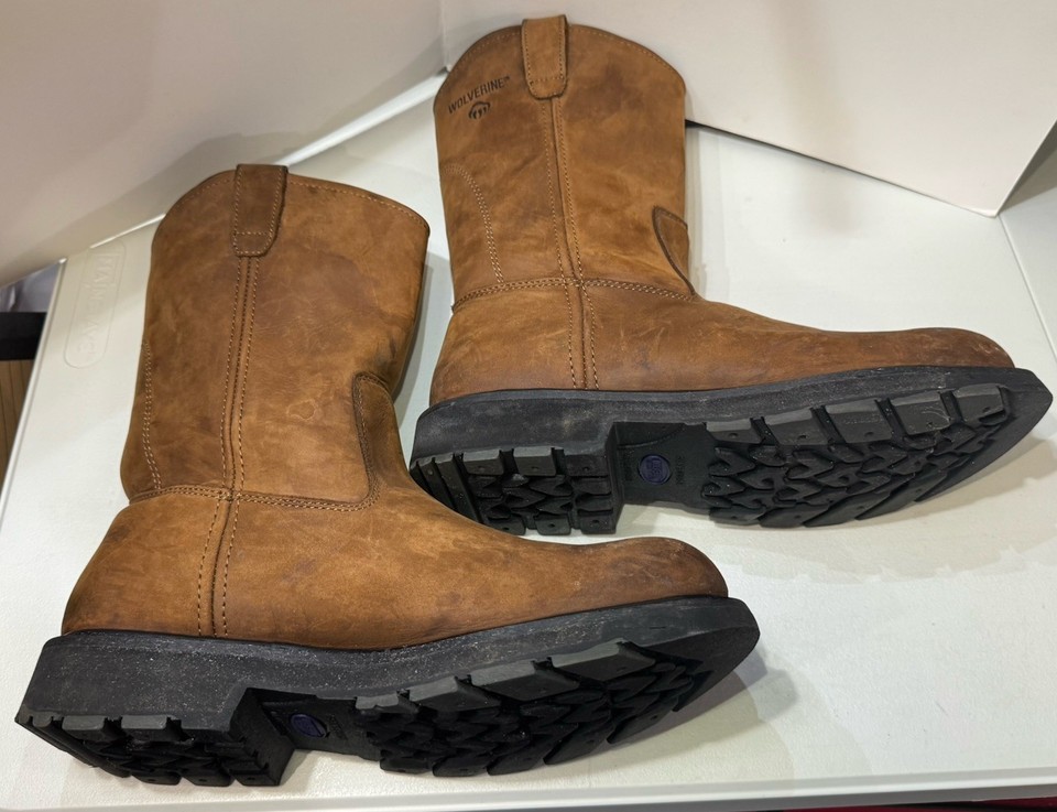 Wolverine W04727 Wellington Soft Toe Brown Work Boots Men’s Size 11M ...