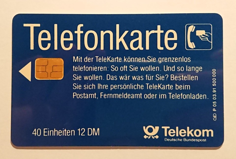 Phone Card Telefonwertkarte Trading Card 12DM Telekarte Telekom Call Be ...
