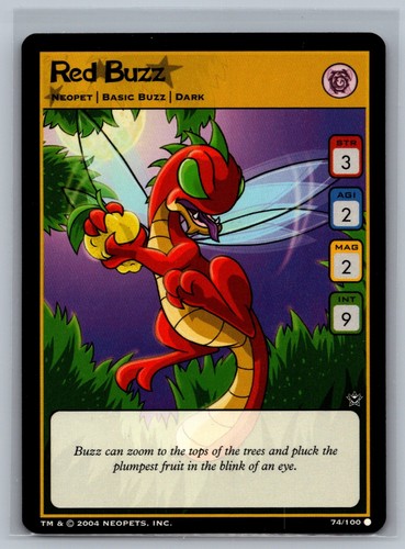 Neopets TCG Red Buzz #74/100 Card USED READ CCG | eBay