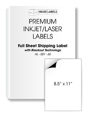 Inkjet Labels - Full Sheet