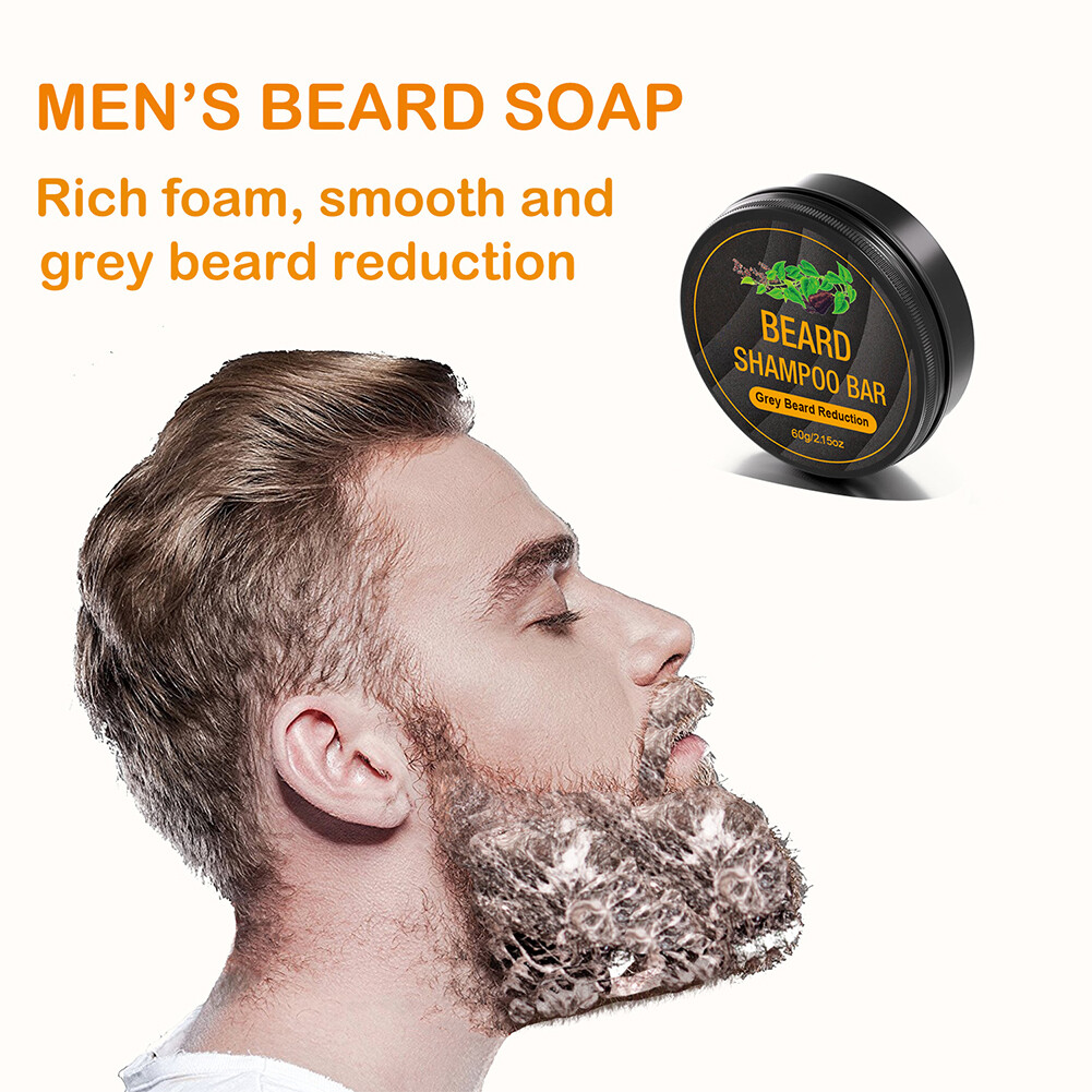 ~ Beard Shampoo Bar Grey Beard Reduction Repair Hair Damage for ...