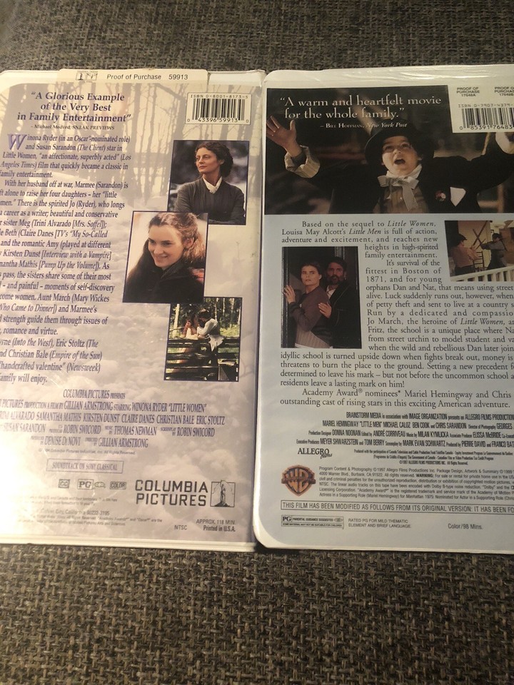 Little Women & Little Men- VHS- Clamshell-MULTIPLE DVDs SHIP FREE!, SEE ...