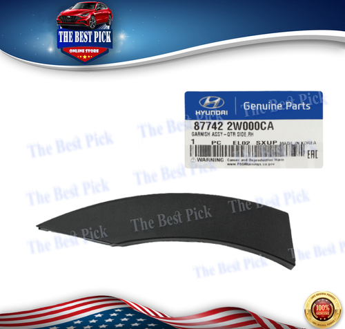 ⭐GENUINE⭐ REAR Fender Molding RH for Hyundai Santa Fe Sport 13-18 ...