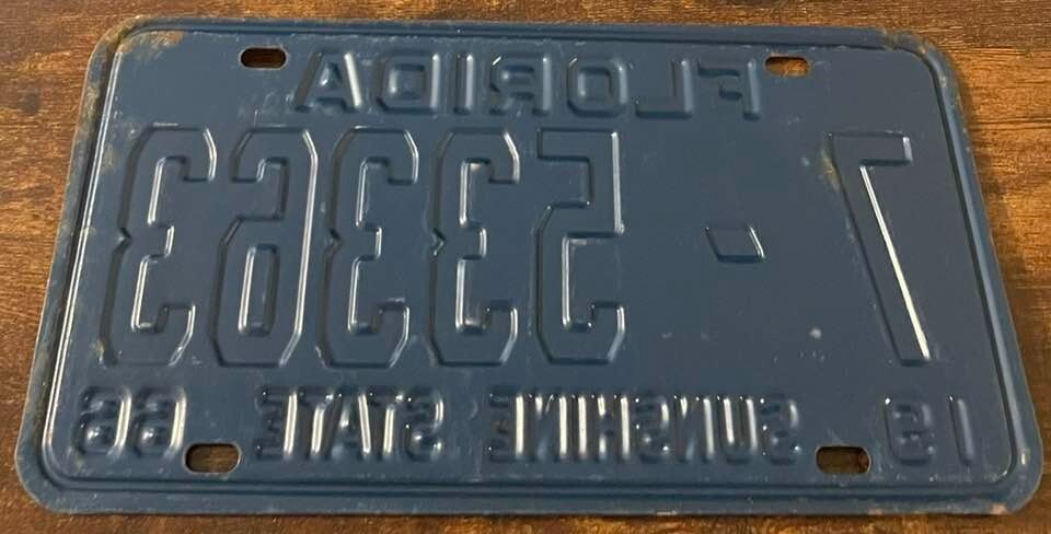 1966 Florida License Plate 7-53363 Orange County Orlando Apopka Ocoee ...