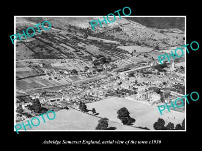 OLD 6 X 4 HISTORIC PHOTO OF AXBRIDGE SOMERSET ENGLAND VIEW OF THE TOWN ...
