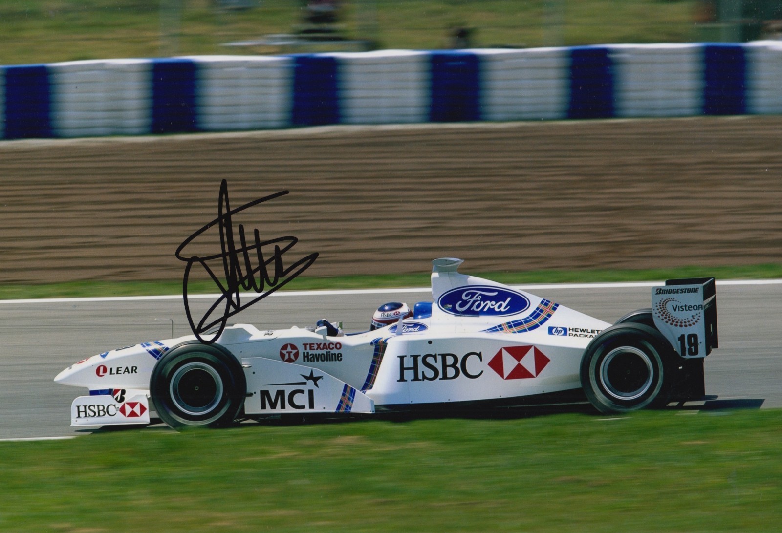Jan Magnussen Hand Signed 12x8 Photo Stewart Ford F1 7. | eBay