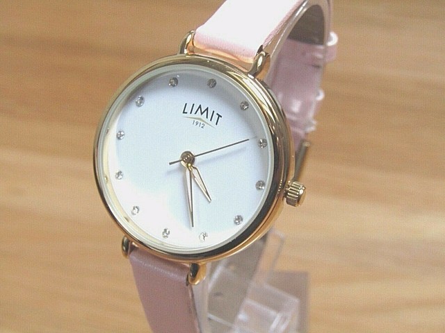 Limit Ladies Gold Plated Classic Quartz White Dial Watch With Pink ...