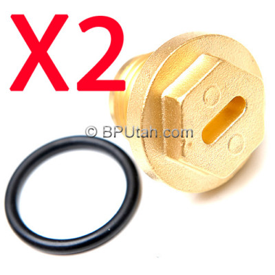 Land Rover Discovery 2 II Differential Diff Plug BRASS Front Rear X2 ...