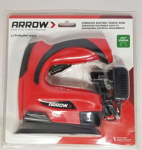 Arrow Cordless Electric Staple Gun E21 Shoots 1/4", 5/16", 3/8" Staples ...