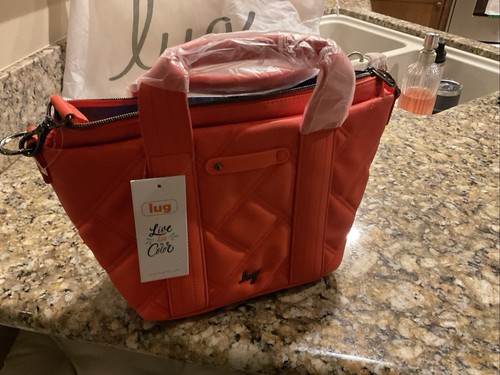 LUG Dory MINI Coral Orange NWT 10 x 6 x 4 Crossbody Shoulder Satchel ...