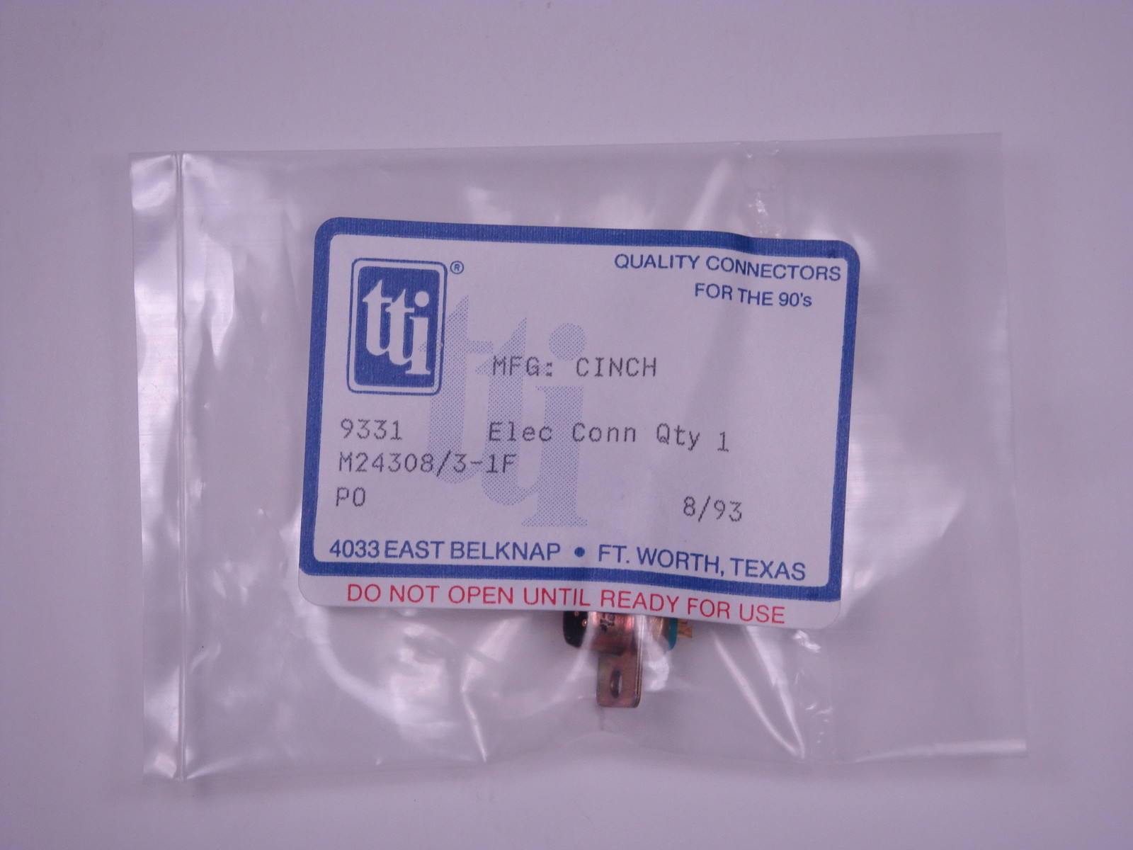 M24308/3-1F Cinch D Sub Plug 9POS 2 Row MIL-C-24308 Solder 5A NOS | eBay