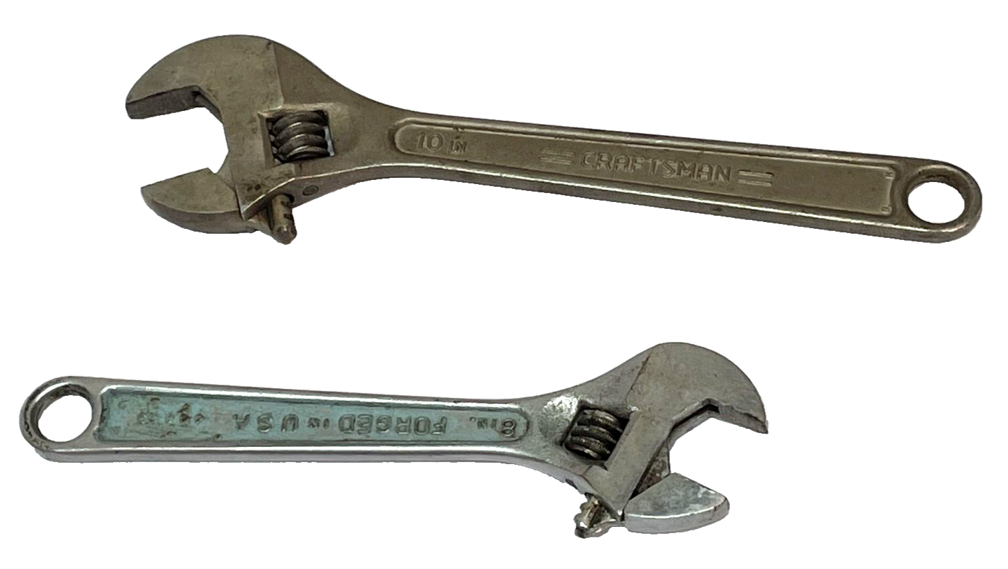 Vintage Craftsman USA 44604 44603 10 And 8 Inch Adjustable Crescent ...