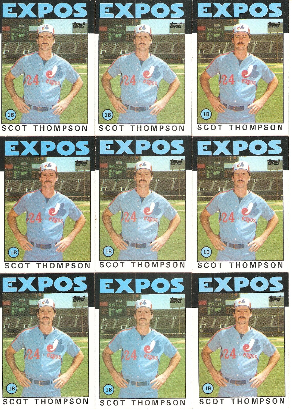 45 CARD SCOT THOMPSON BASEBALL CARD LOT 188 | eBay