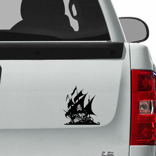 Glowing Skull Pirate Ship for Macbook Laptop Car Window Auto Vinyl ...