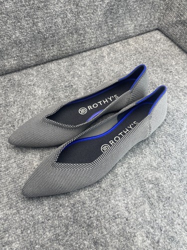 Rothy's The Point Flats Women's Size 7.5 Knit Grey V Shaped Shoes | eBay