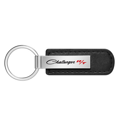 Dodge Challenger R/T Classic Black Leather Strap Key Chain Keychain Key ...