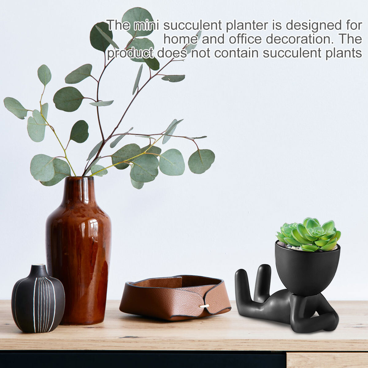 Ceramic Human Shaped Flower Pot Human Shape Small Cactus Pot Creative ...