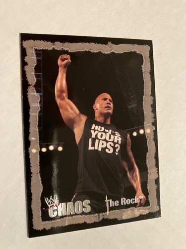 the rock 2004 fleer wwf chaos wwe wrestling card read | eBay