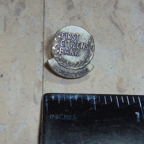 FIRST CITIZENS BANK DIRECTOR Lapel Pin badge dark gold color | eBay