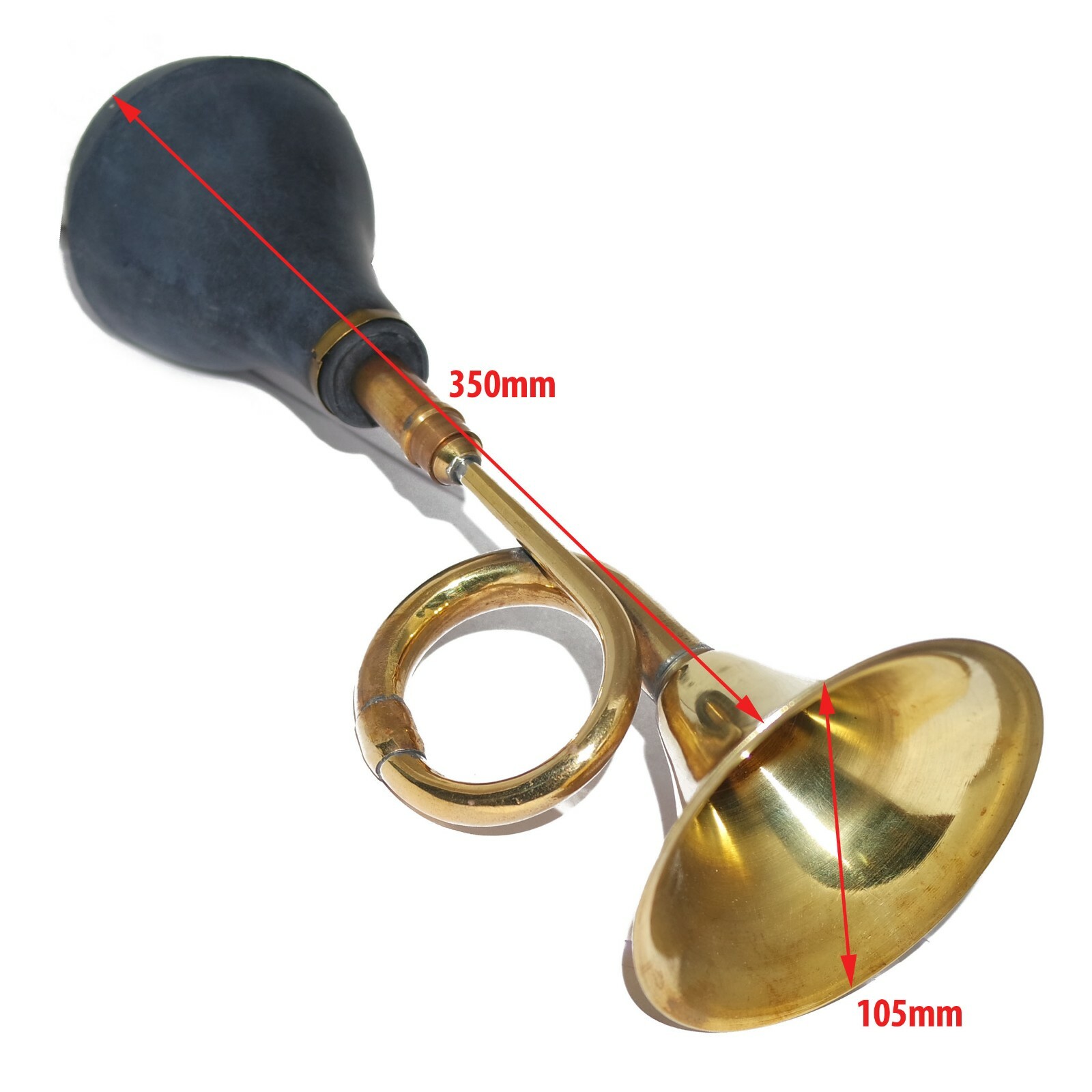 Vintage Antique Trumpet Brass Taxi Horn Rubber Bulb Bugle Car Bike ...
