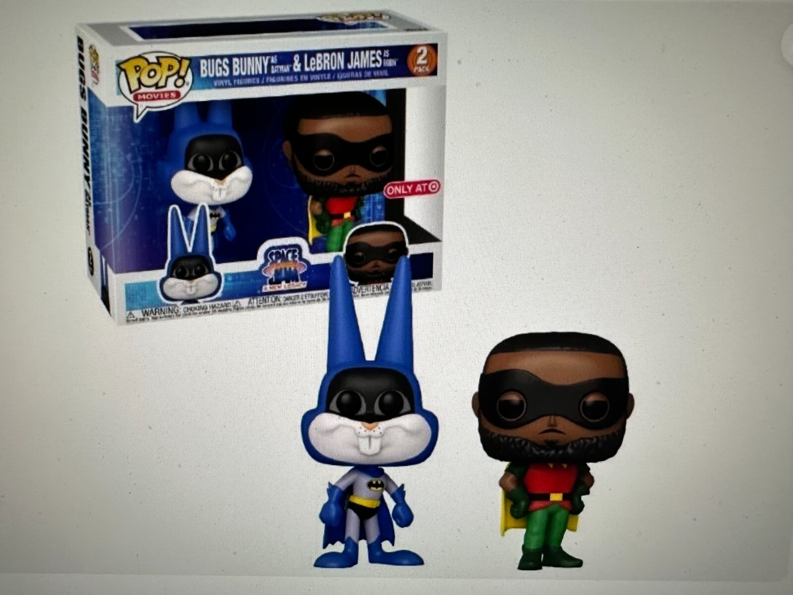 Funko POP! Space Jam Bugs Bunny As Batman Lebron James As Robin 2-Pack ...