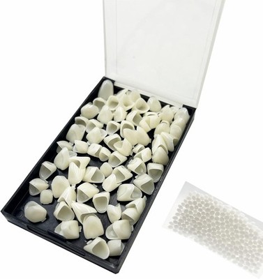 1 Box False Teeth Crown Repair Kit Dental Anterior Veneers Fake Tooth ...
