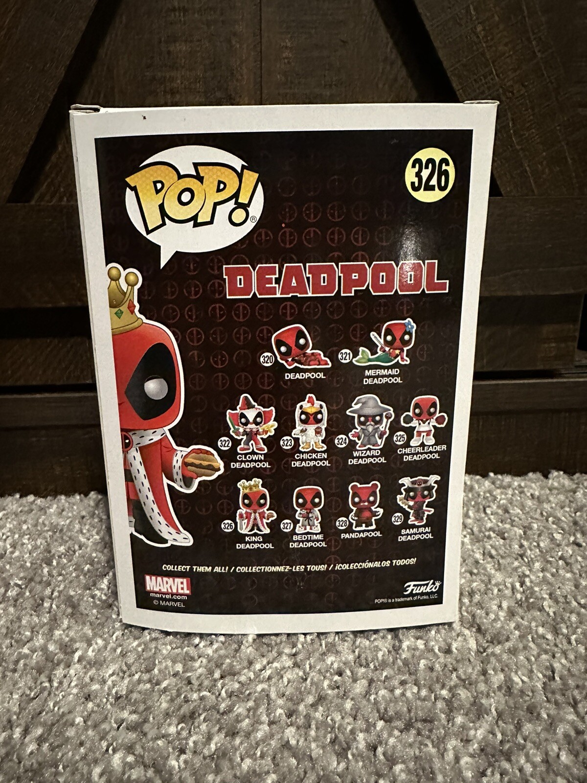 Funko Pop Marvel #326 King Deadpool FYE Exclusive Damaged Box | eBay