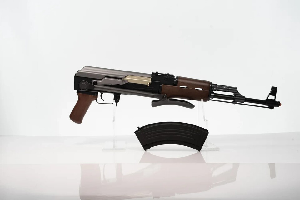 AK-47 Metal w/ Folding Stock Fake Rifle Cosplay Prop - Premium Two-Tone ...