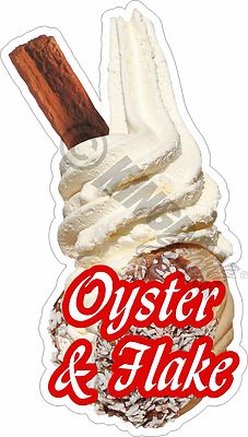 OYSTER & FLAKE, ICE CREAM, STICKER DECAL CUT | eBay UK