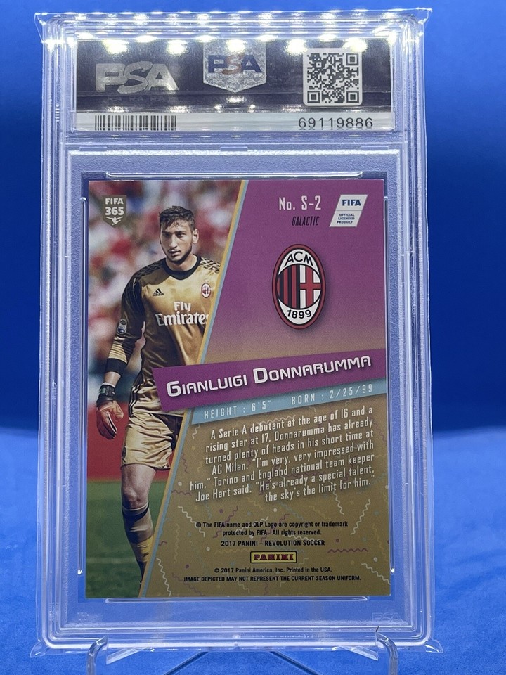 2017 Panini Revolution Gianluigi Donnarumma Show Stoppers SP GALACTIC PSA9 | eBay