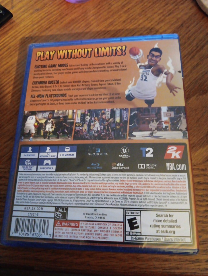 NBA 2K PLAYGROUNDS 2 (PLAYSTATION 4 PS4, 2018) NEW SEALED FREE SHIPPING ...
