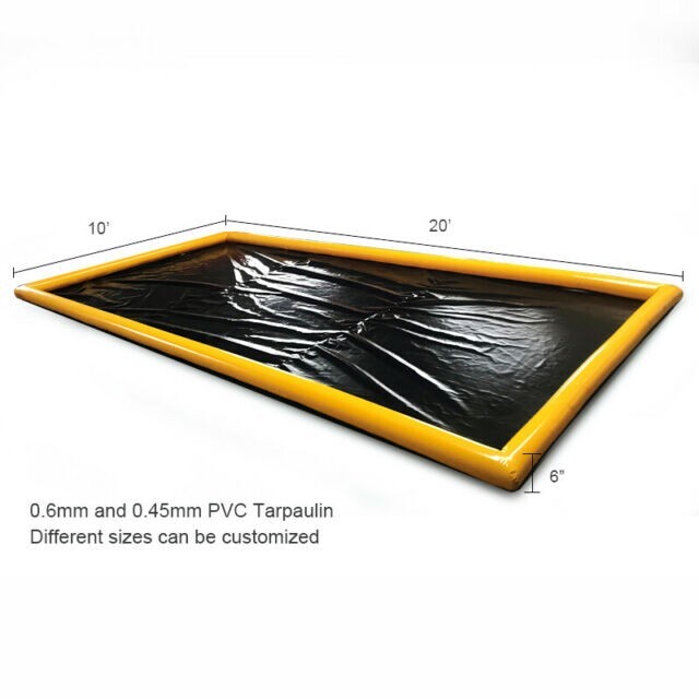 Heavy Duty 20x10ft Car Wash Mats Water Containment Mat With Air Pump | eBay