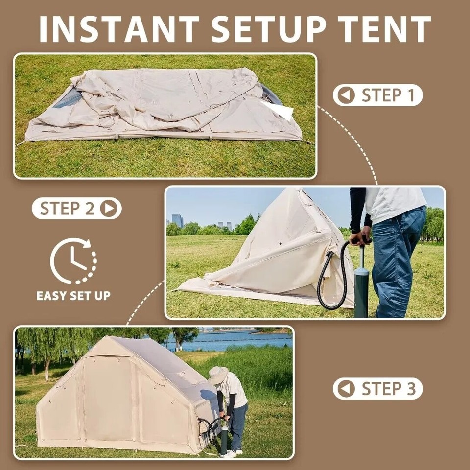 MOPHOTO 6 Person Inflatable Tents Blow Up Tent Air Glamping Tents with ...